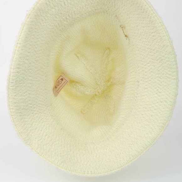 Aris | Accessories | Aris Vintage Fedora Knit Hat In Cream | Poshmark